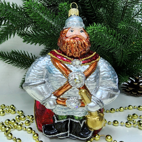 Купить стеклянная елочная игрушка богатырь в магазине Elichristmas с ...